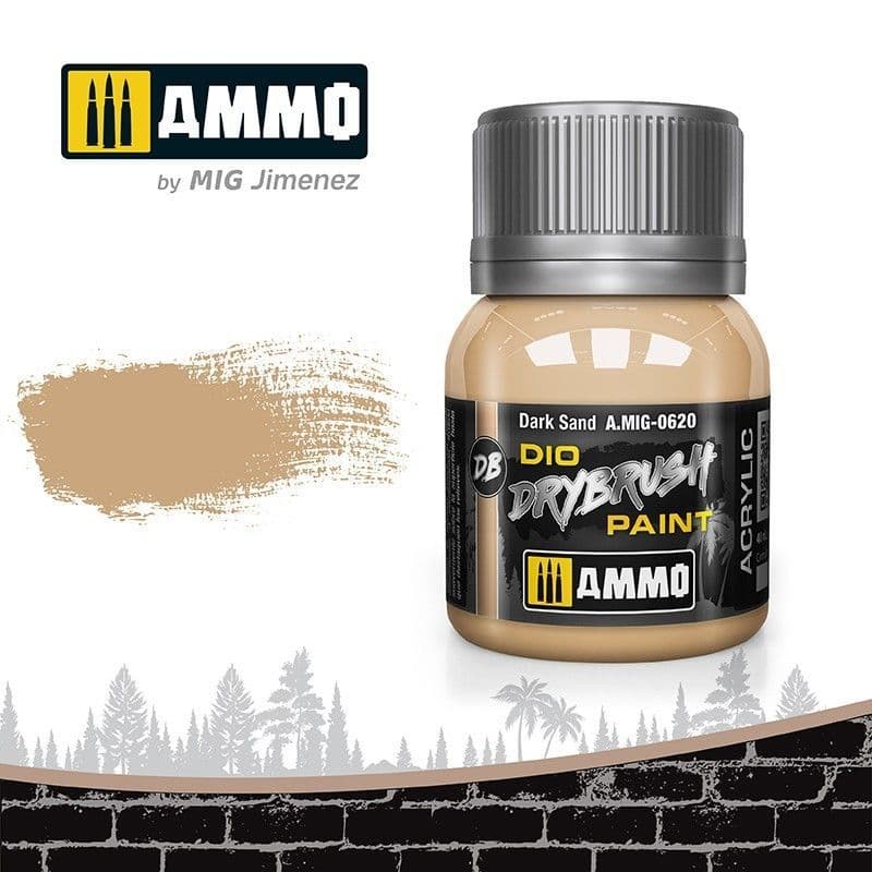 AMMO Dio Dry Brush Acrylic Paints by Mig Jimenez - Range of 54 Colours ...