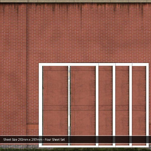 BX001A-OO Modern Red Brick Retaining Wall Pack of 4 Sheets OO/4mm/176 ...
