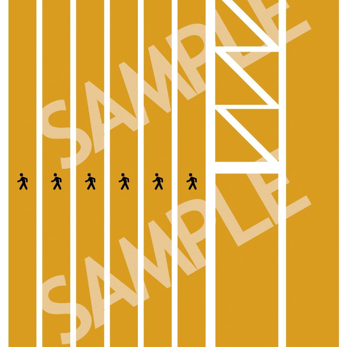 DC032-OO Self-Adhesive Walkway Decals For Depots Factories & Warehouses ...