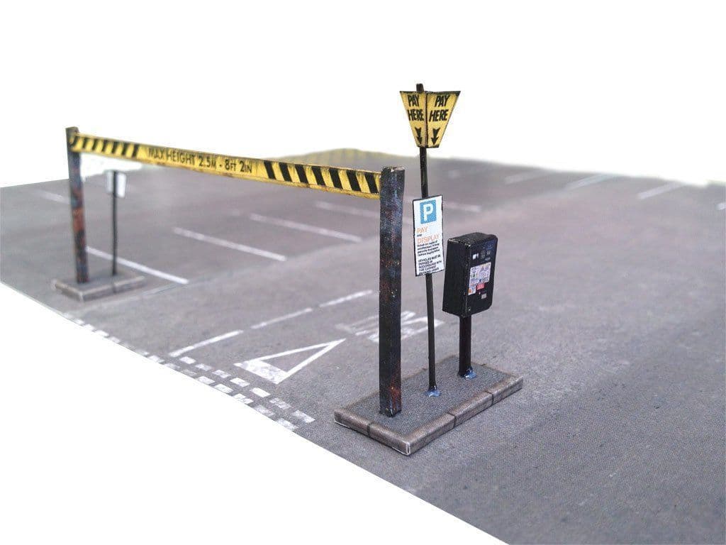 KX030-OO Pay & Display Car Park Kit OO/4mm/176 – Scale Model Scenery