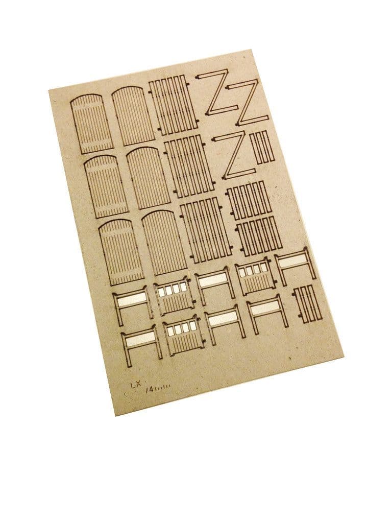 LX003-N Laser Cut Garden Gates & Posts Pack Of 6 N/2mm/1148 – Scale ...