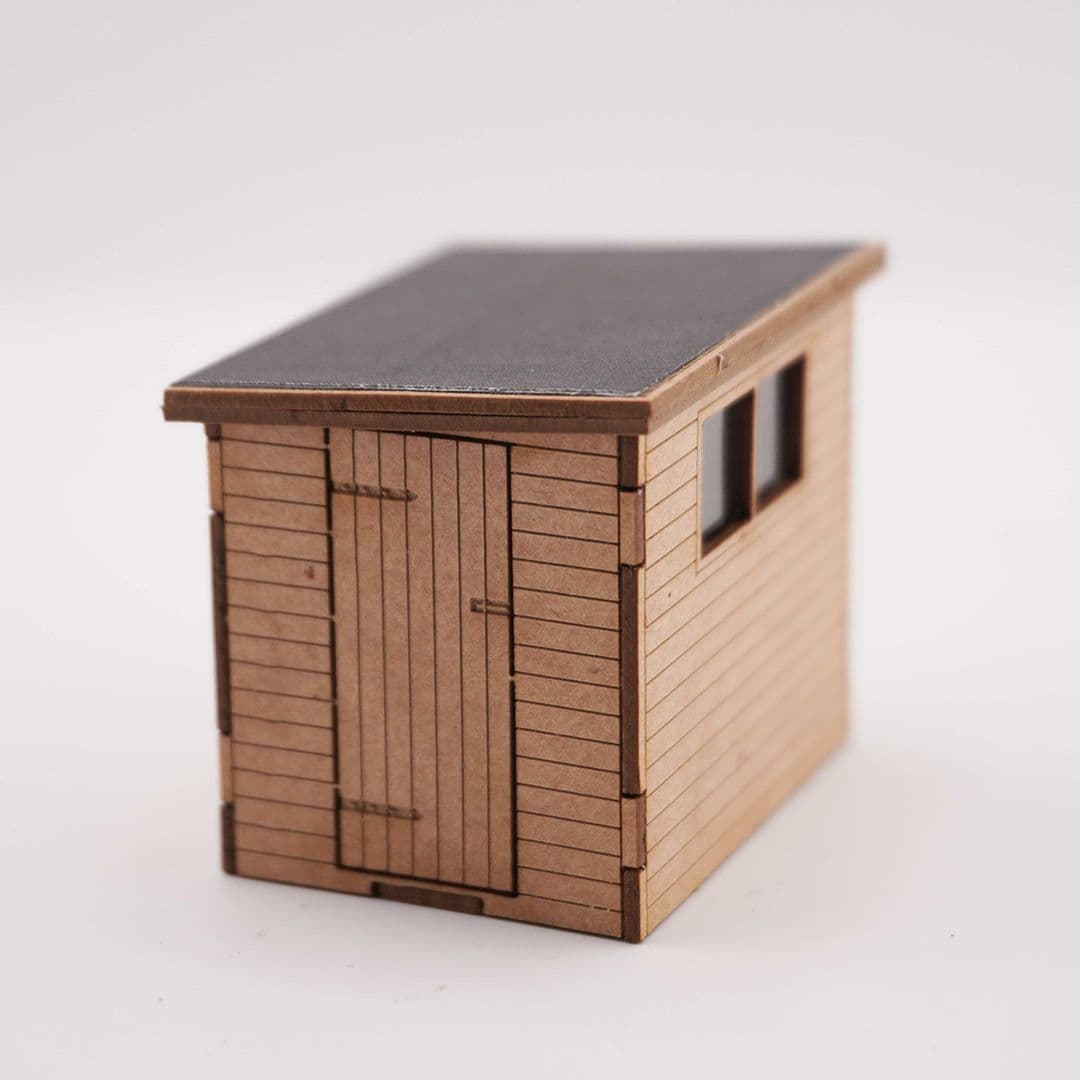 LX580-OO Pent Roof Garden Shed - OO/4mm/176 – Scale Model Scenery