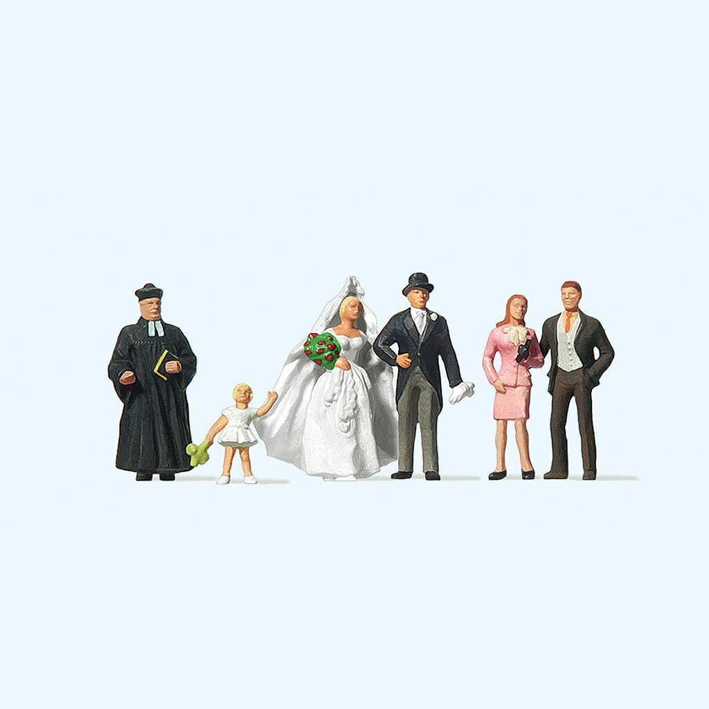 Preiser 10057 Protestant Wedding Group Hand Painted Figures (Pack of 6 ...
