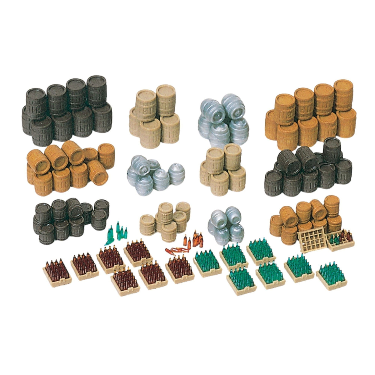 Preiser 17105 Beer Barrels/Crates OO/HO – Scale Model Scenery