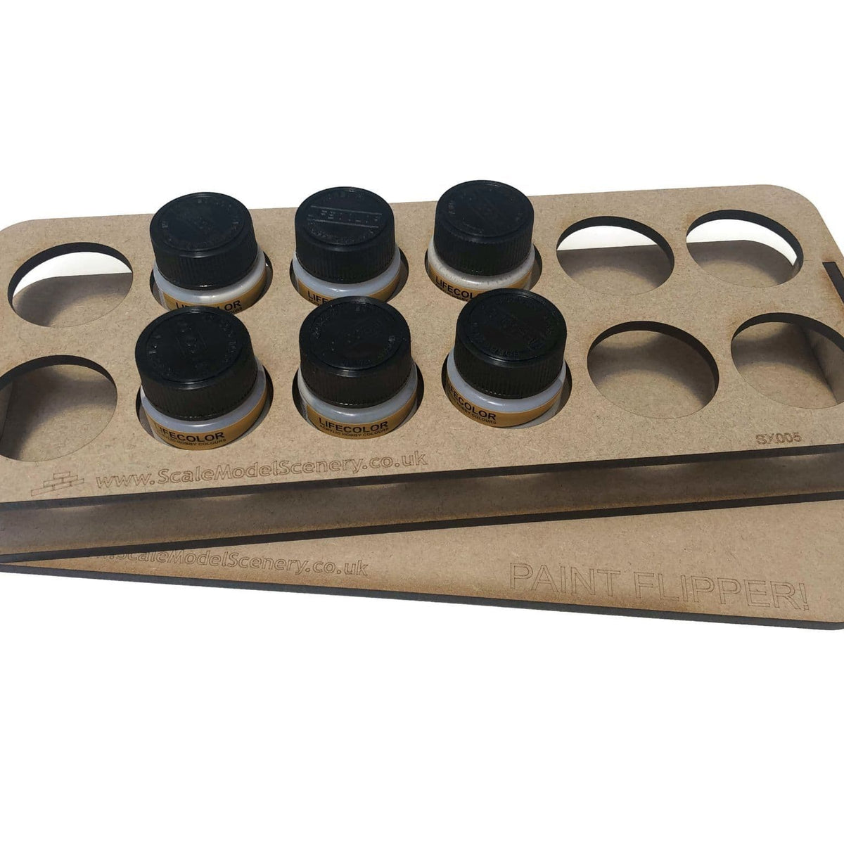 SX005 Paint Stand / Rack For Tamiya / Lifecolor Paints Holds 12 tins ...