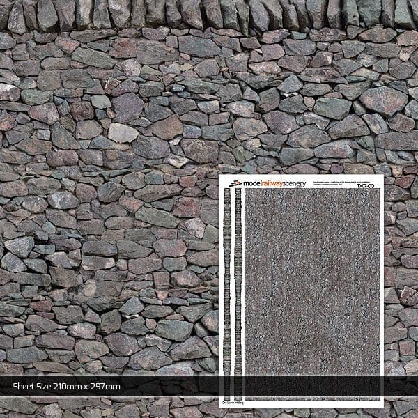 TX007-OO Dry Stone Wall Texture Paper Pack of 5 - OO/4mm/176 – Scale ...