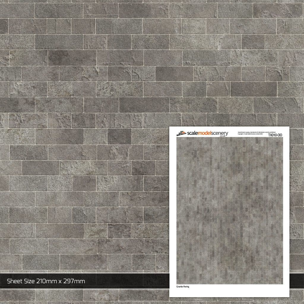 Modern Grey Paving Paper Sheets For OO Gauge & 1:76 Scale | TX010-OO ...