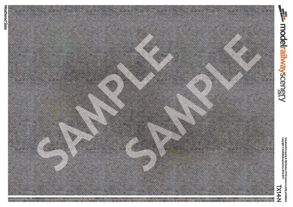 TX014-N Weathered Slate Roofing Texture Paper Pack of 5 - N/2mm/1148 ...