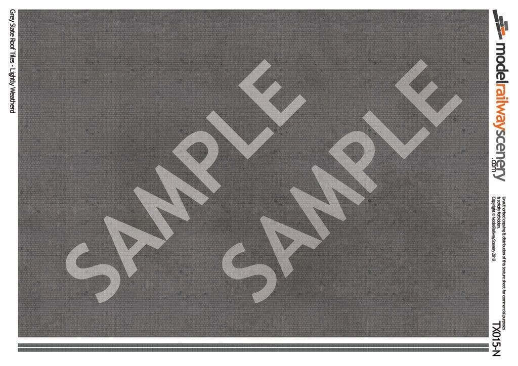TX015-N Grey Slate Roof Tiles Lightly Weathered Texture Paper Pack of 5 ...